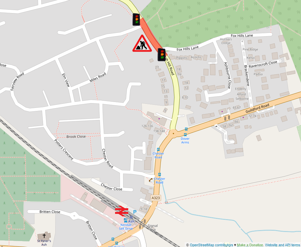 Utility Works : Ash Hill Road (B3411) Multi way signals (2022) - Ash ...